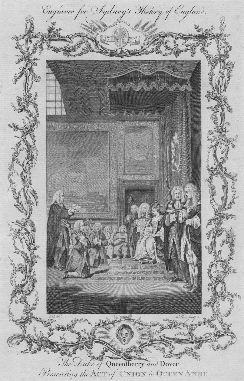 The Duke of Queensberry and Dover Presenting the Act of Union to Queen Anne