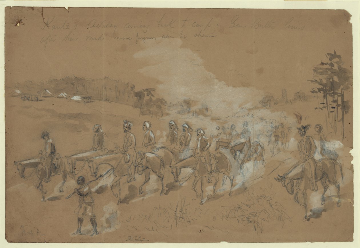 Kautz's Cavalry Coming Back to Camp by William Waud