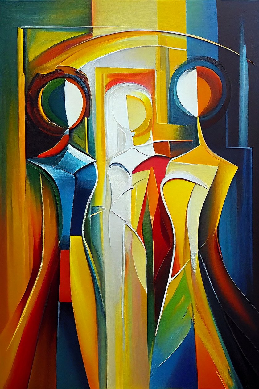 Modern Abstract Women Silhouette by F. Abderrahim