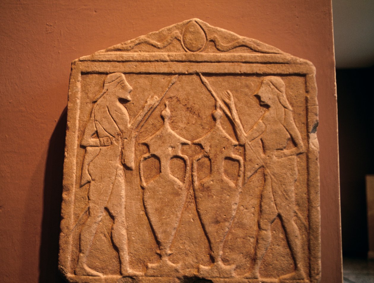 Relief depicting Kastor and Polydeukes, from Sparta, Greece, Greek ...