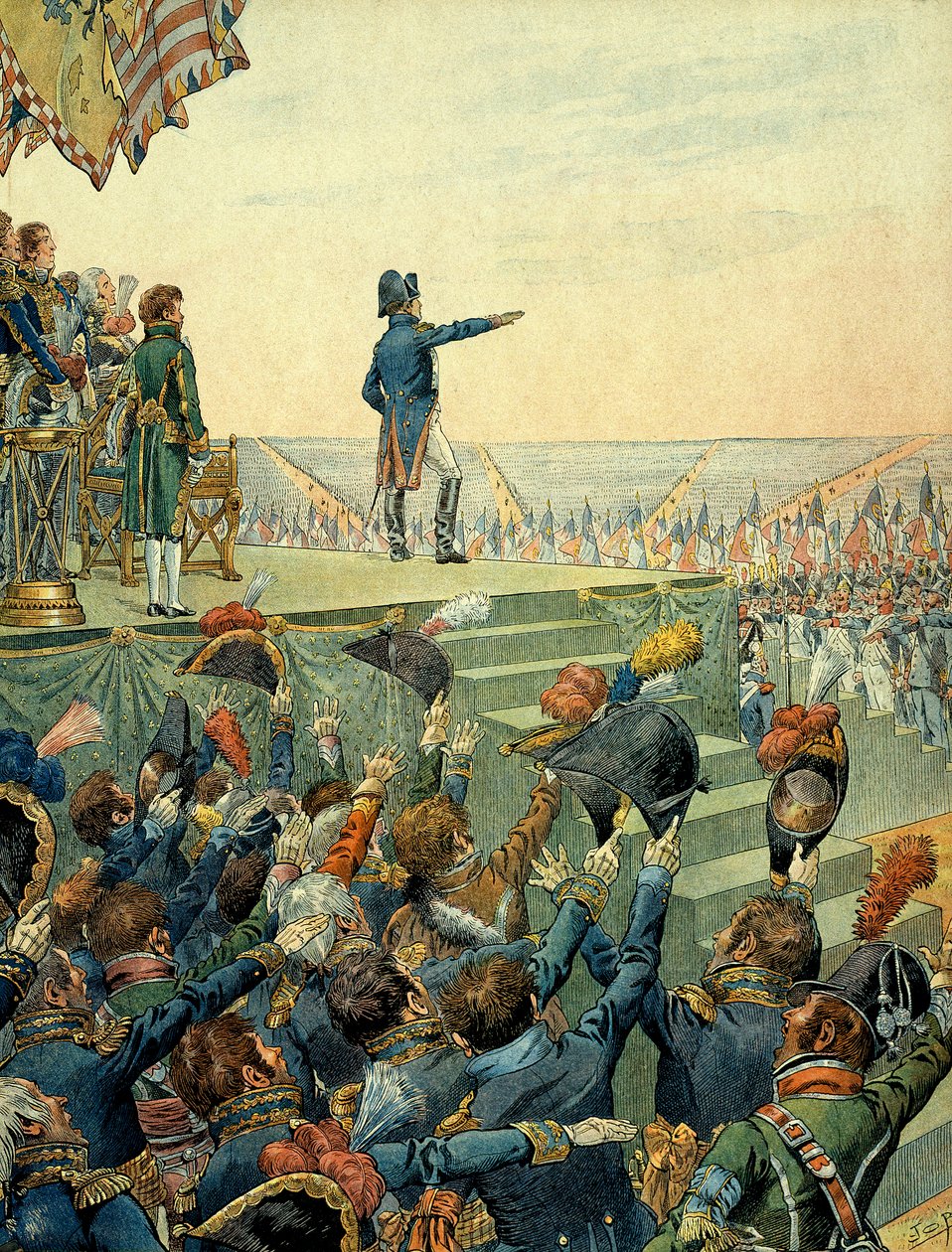 Napoleon I Bonaparte distributing the crosses of the Legion d'Honneur ...