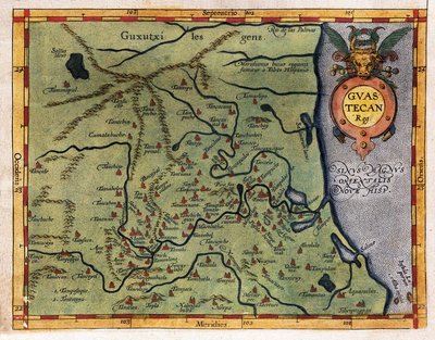 Map of the Gulf of Mexico from Hernando de Soto's expedition in 1570