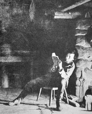 Abraham Lincoln As A Boy Reading