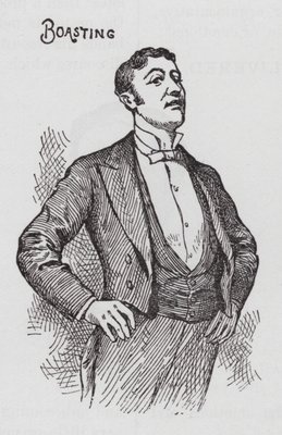 Boasting (engraving) by American School: Fine art print