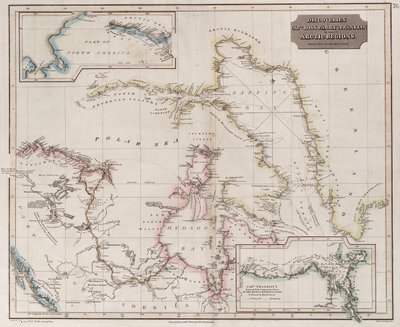 Chart showing discoveries of Ross, Parry and Franklin in the Arctic ...