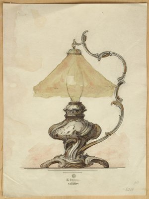 Vintage Lamp Drawing