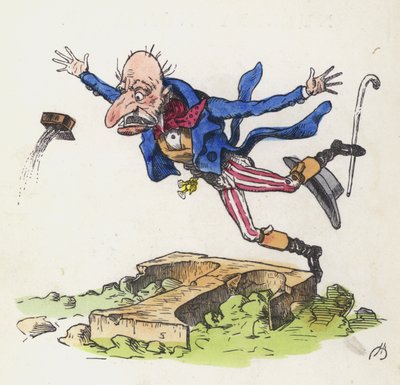 Person Tripping Over A Rock