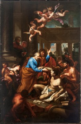 The Miracle of Saint Peter by Domenico I Piola