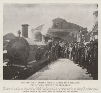 The New Great Western Railway Service from Penzance, the Mayoress ...