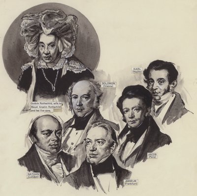 The Rothschild Family by English School: Fine art print