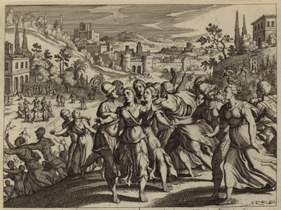 Benjamites carrying off the women of Shiloh to be their wives