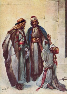 Peter and John and the Lame Man by Evelyn Stuart Hardy