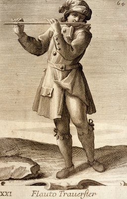 Flute Player Drawing