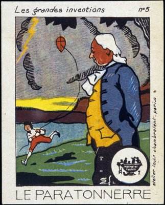 Benjamin Franklin Lightning Rod Diagram