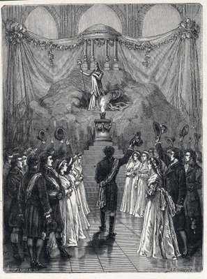 French Revolution: the goddess of reason at the Notre-Dame Cathedral in ...