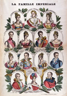 Napoleon Bonaparte and his family by French School
