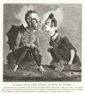 The Devil and His Wife Giving Birth to the Jacobins, French Revolution