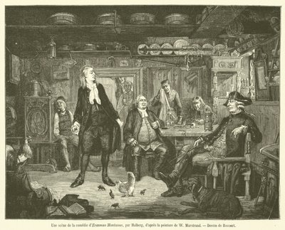 A Scene from the Comedy Erasmus Montanus by French School