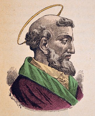 Portrait of Pope Hyginus by Italian School: Fine art print