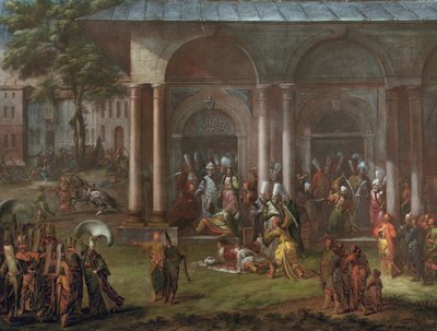 The Execution of Patrona Halil by Jean Baptiste Vanmour