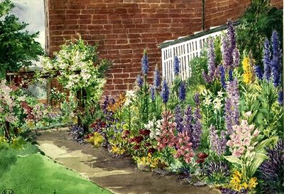 The Flower Border by Kate Rogers: Buy fine art print