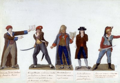 Cardboard characters of the French Revolution