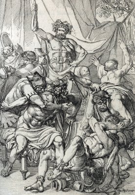 Heptarchy: Representation of Anglo-Saxon Leader Hengist Slaying His ...