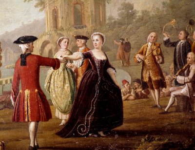 Noble dance and feast scene in Naples by Pietro Fabris