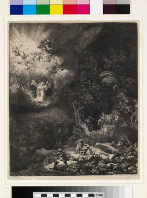 The Angel Appearing to the Shepherds by Rembrandt van Rijn