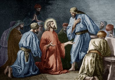 Jesus Christ Teaching Prayer to John by School French