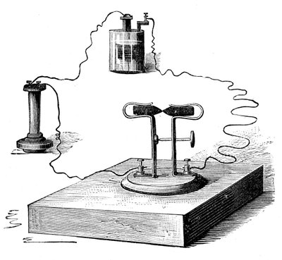 Carbon Microphone, Invented in 1878 by David Edward Hughes, 1890