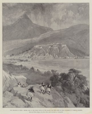 The Trouble in Crete, Retimo, one of the Chief Towns of the Island, and ...