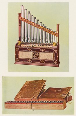Musical instruments: Portable organ and Bible regal