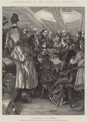 Commemoration of the Battle of Trafalgar, HMS Victory on 21 October ...