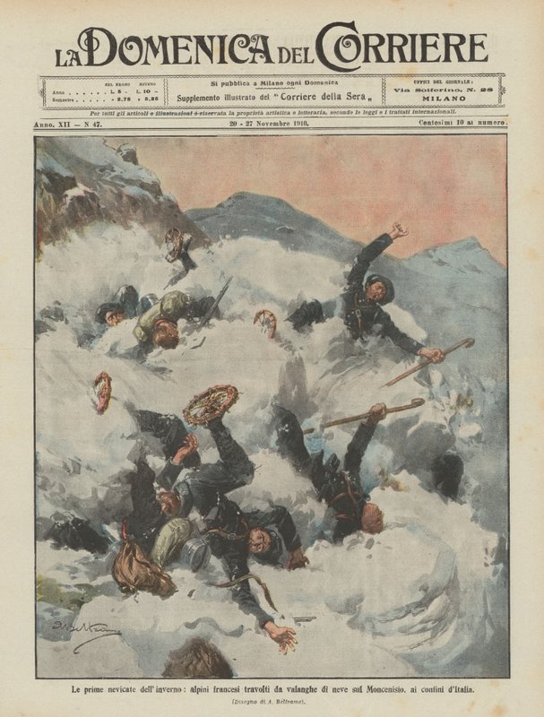 The First Snowfalls of Winter, French Alpine Soldiers Overwhelmed by ...
