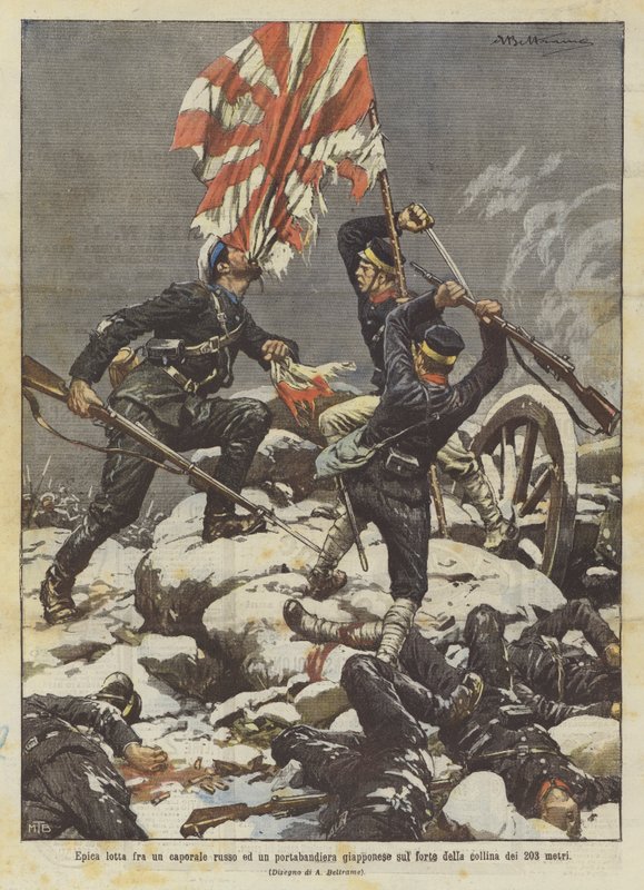 Epic struggle between a Russian corporal and a Japanese flag bearer on ...