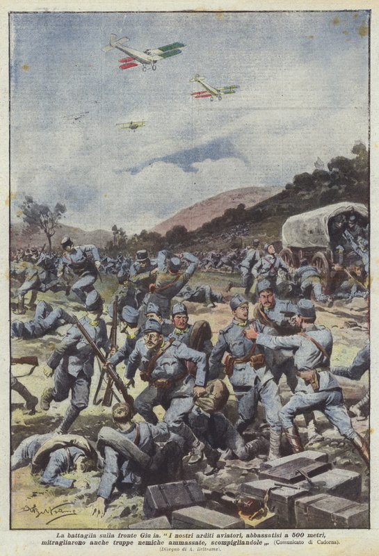 The Battle on the Julian Front by Achille Beltrame