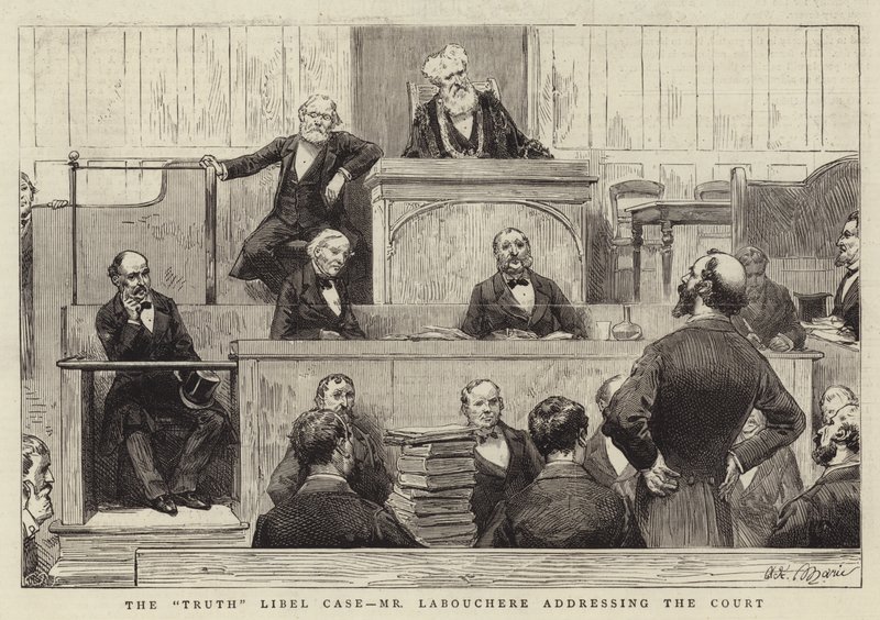 The Truth Libel Case, Mr Labouchere addressing the Court
