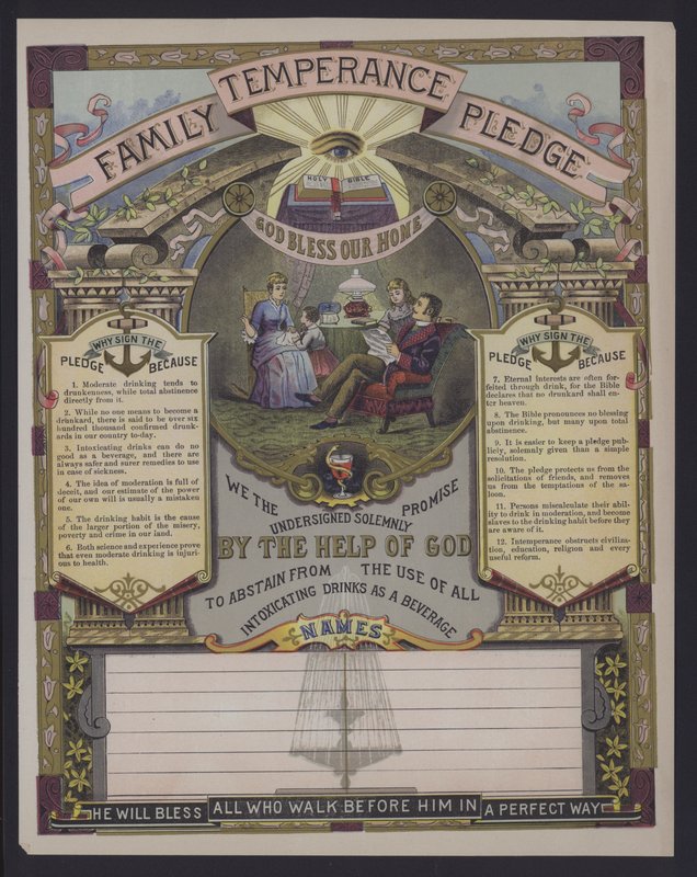 Family temperance pledge by American School
