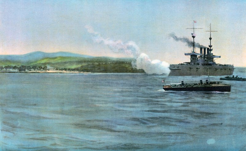 Admiral Sampson's Flag-Ship, the United States Armored Cruiser New York ...