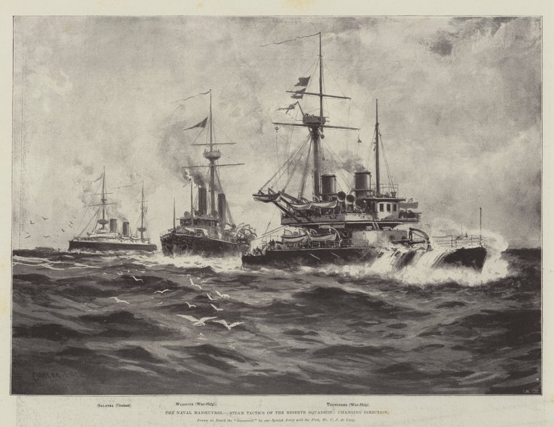 The Naval Manoeuvres, Steam Tactics of the Reserve Squadron, Changing ...