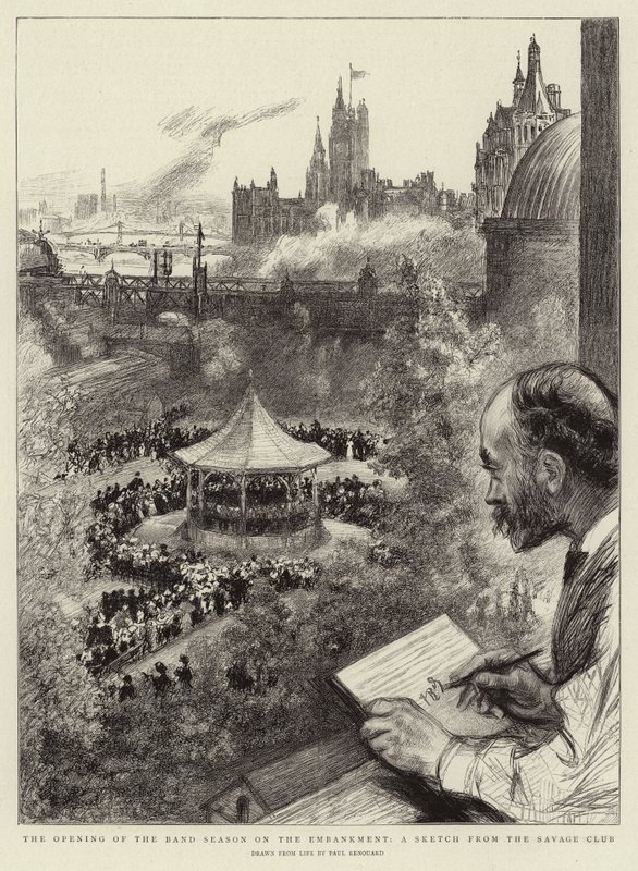 The Opening of the Band Season on the Embankment