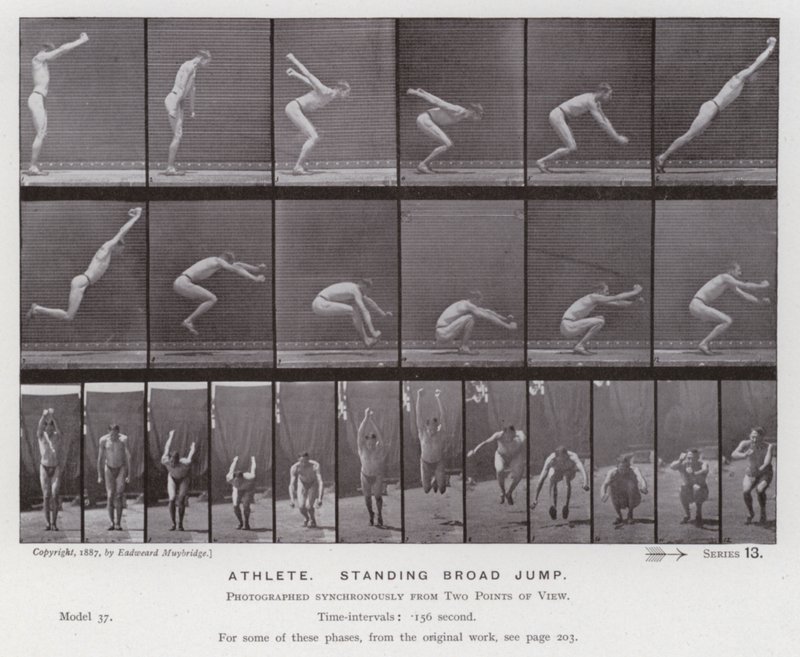 The Human Figure in Motion: Athlete, standing broad jump