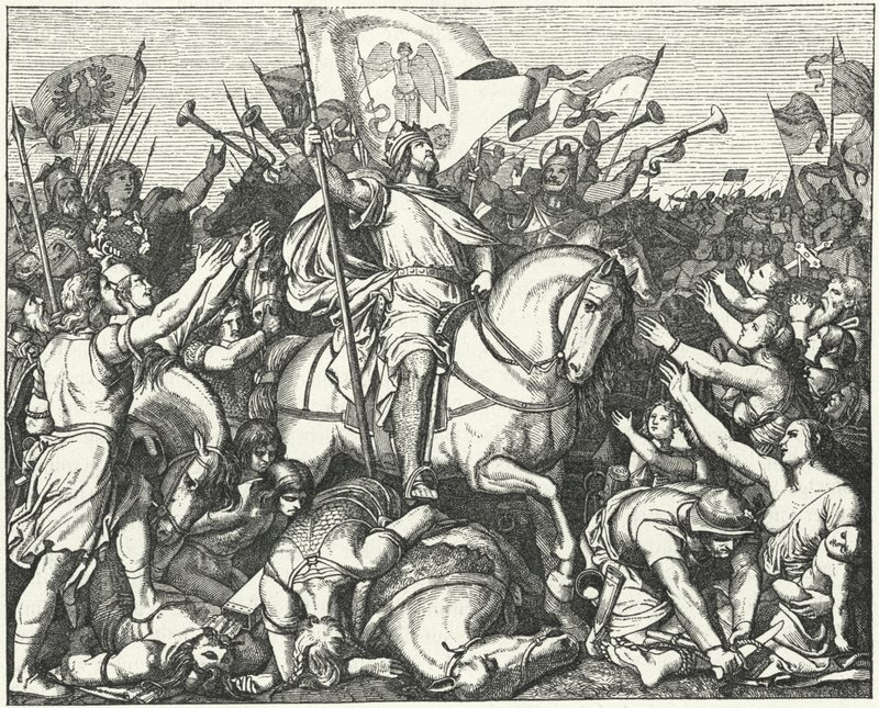 Henry the Fowler, King of East Francia, After His Victory Over the ...