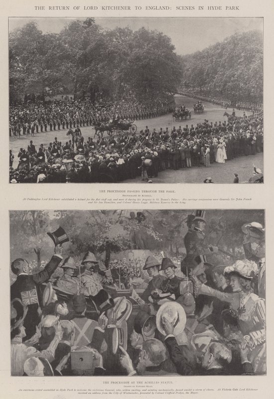 The Return of Lord Kitchener to England, Scenes in Hyde Park