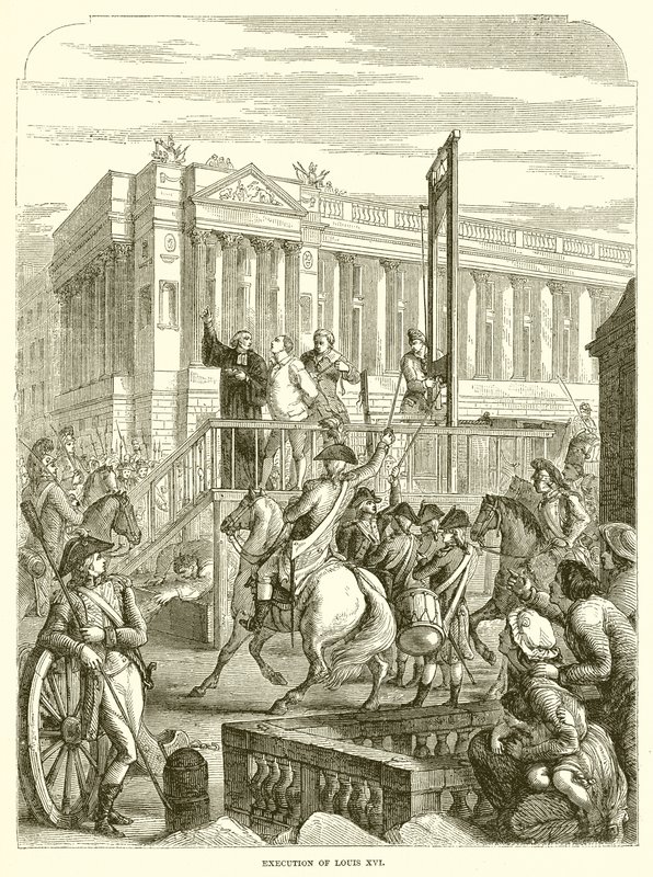 Execution of Louis XVI by English School: Fine art print