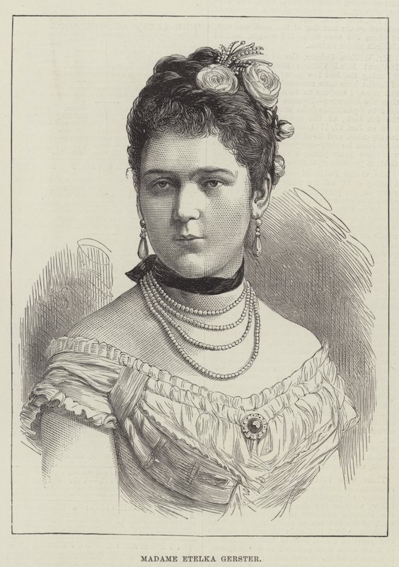 Madame Etelka Gerster by English School: Fine art print