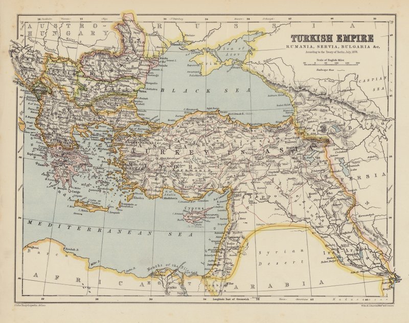 Map of the Ottoman Empire by English School