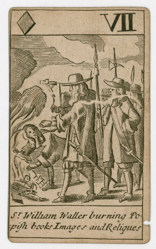 Popish Plot Playing Card by English School: Fine art print