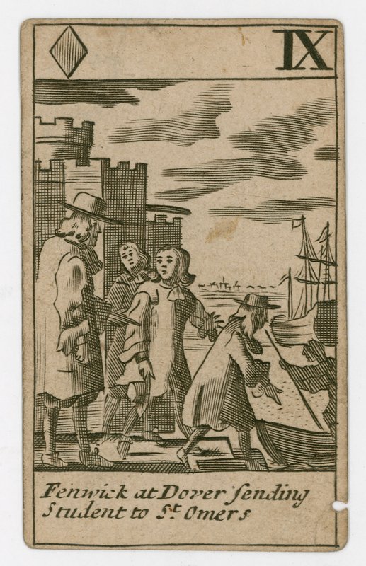 Popish Plot Playing Card by English School: Fine art print